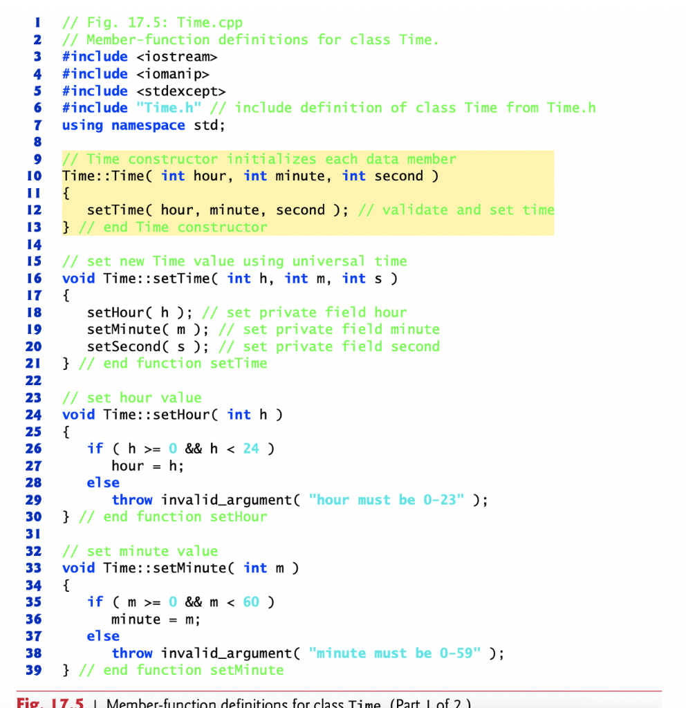 17.7 (Enhancing Class Time) Modify the Time class of | Chegg.com