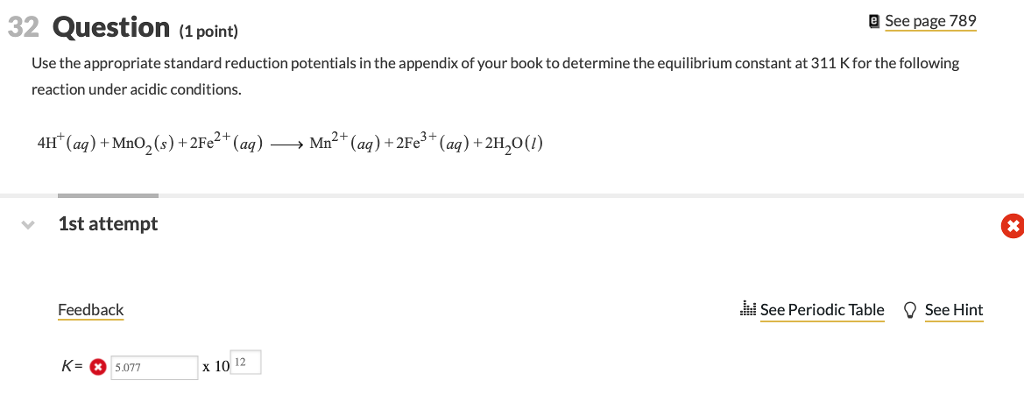 Solved 32 Question (1 point) a See page 789 Use the | Chegg.com