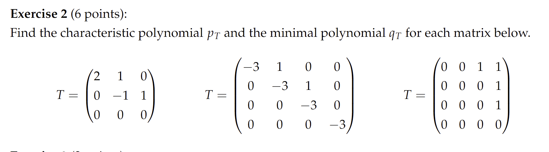 Solved Exercise 2 (6 points): Find the characteristic | Chegg.com Solved Exercise 2 (6 points): Find the characteristic | Chegg.com