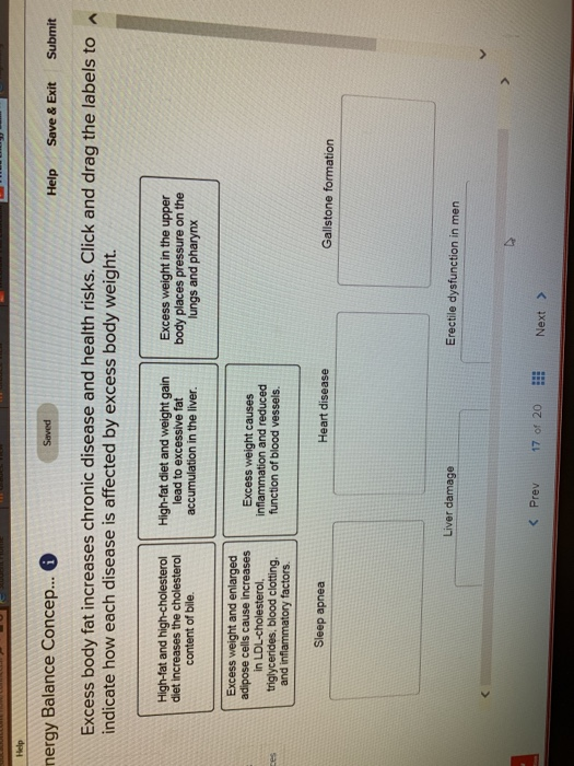 Solved nergy Balance Concep... Help Save & Exit Submit | Chegg.com