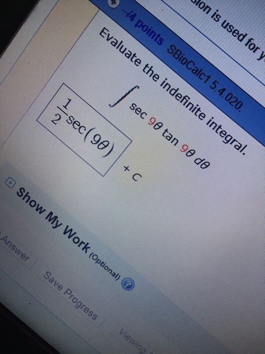 Solved Evaluate the indefinite integral. integral sec 9 | Chegg.com