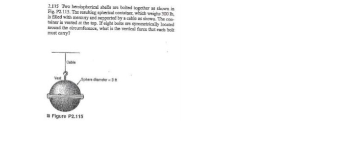 Solved Two hemispherical shells are bolted together as shown | Chegg.com