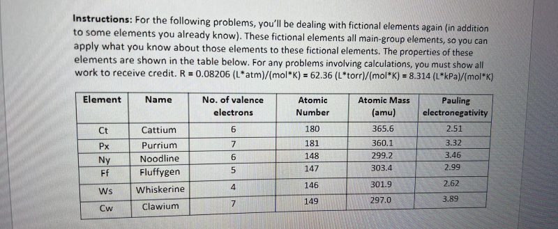 Solved Instructions: For the following problems, you'll be | Chegg.com