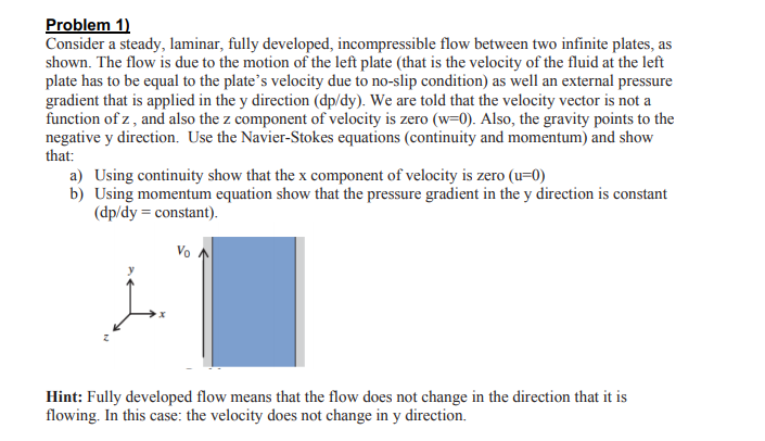 Solved Problem 1 Consider a steady, laminar, fully | Chegg.com Solved Problem 1 Consider a steady, laminar, fully | Chegg.com