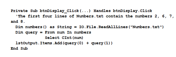 Solved Visual Basic Please do following in Microsoft Visual | Chegg.com