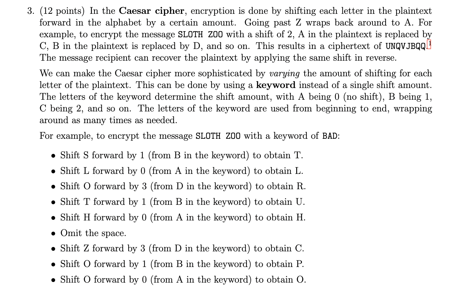 Solved The resulting ciphertext is TLRUHCPO. The recipient | Chegg.com