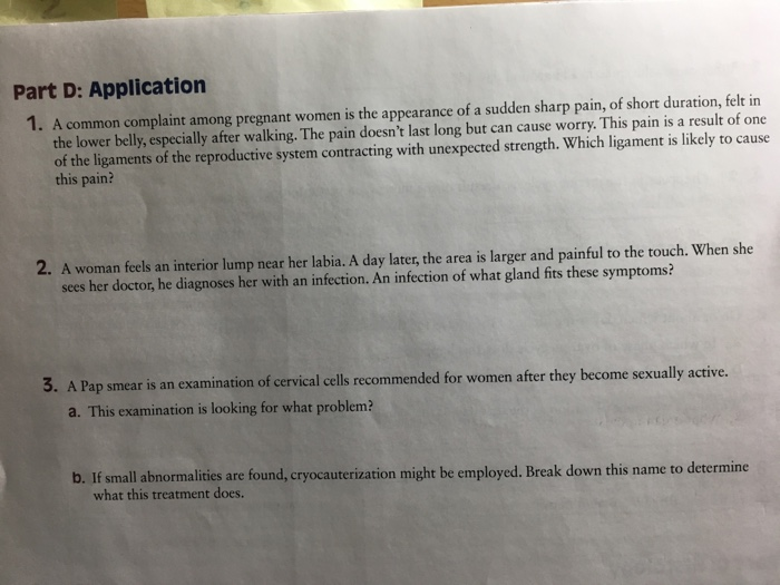 Solved Part D: Application 1. A common complaint among | Chegg.com