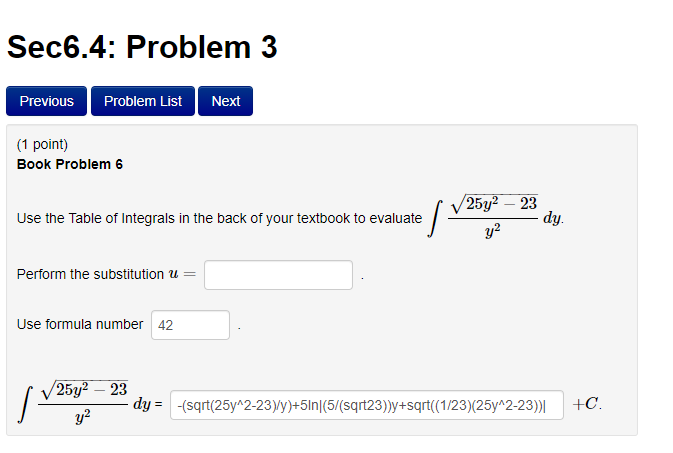 Solved Sec6.4: Problem 2 Previous Problem List Next (1 | Chegg.com
