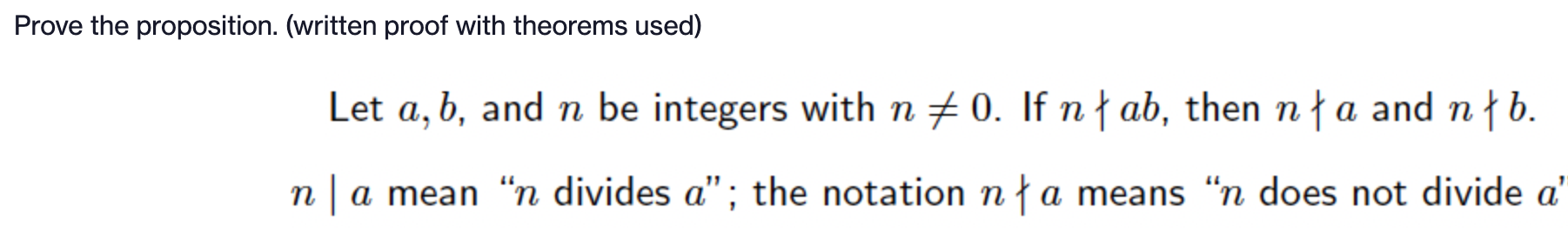 Solved Prove the proposition. (written proof with theorems | Chegg.com