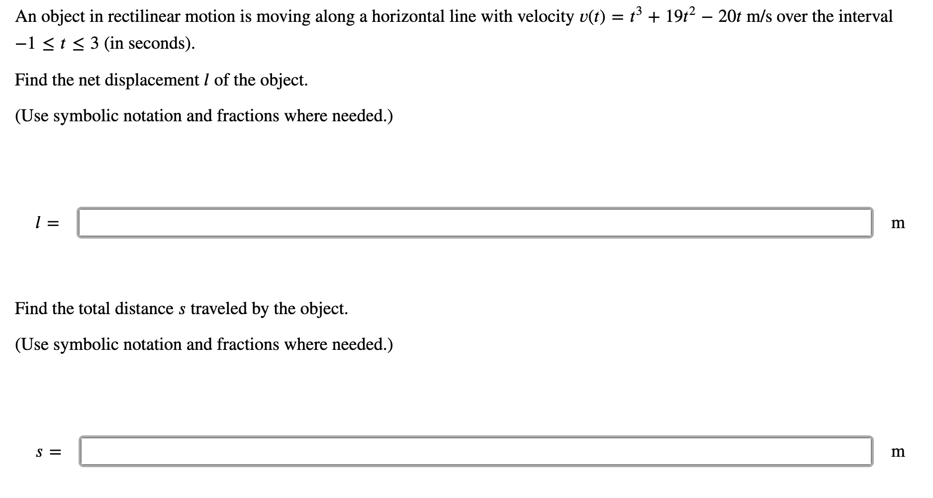 Solved An Object In Rectilinear Motion Is Moving Along A