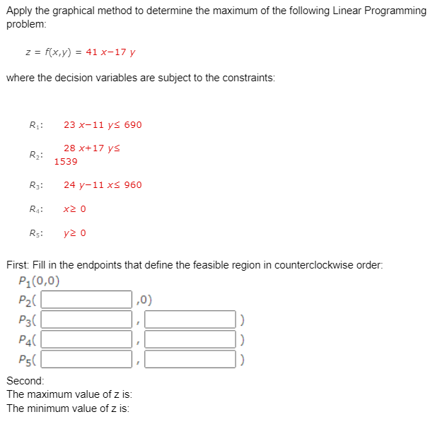 Solved Apply the graphical method to determine the maximum | Chegg.com