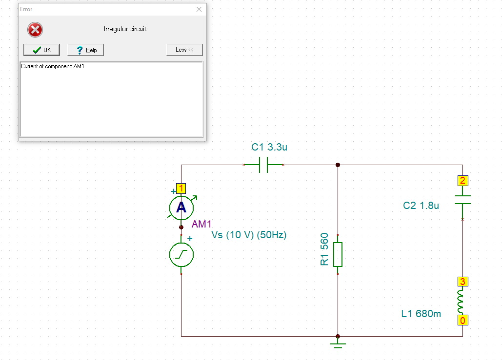 Solved Hi there, I am trying to perform AC analysis on my | Chegg.com