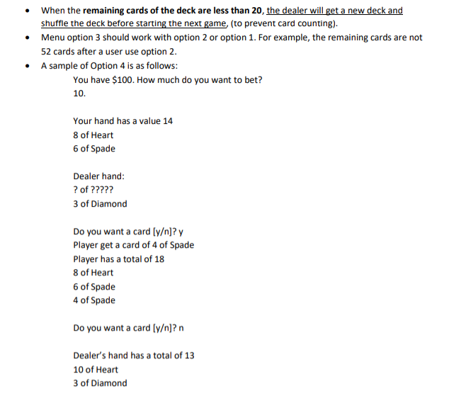 Solved C++ simple Black Jack program Make a simple blackjack | Chegg.com