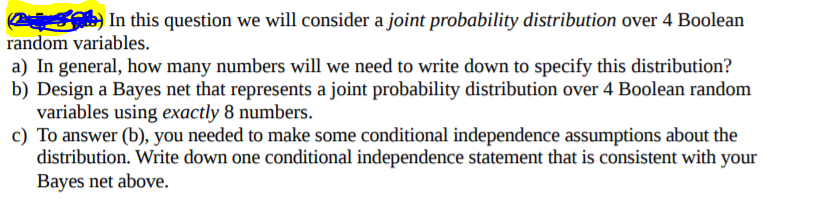 Solved (2) In this question we will consider a joint | Chegg.com