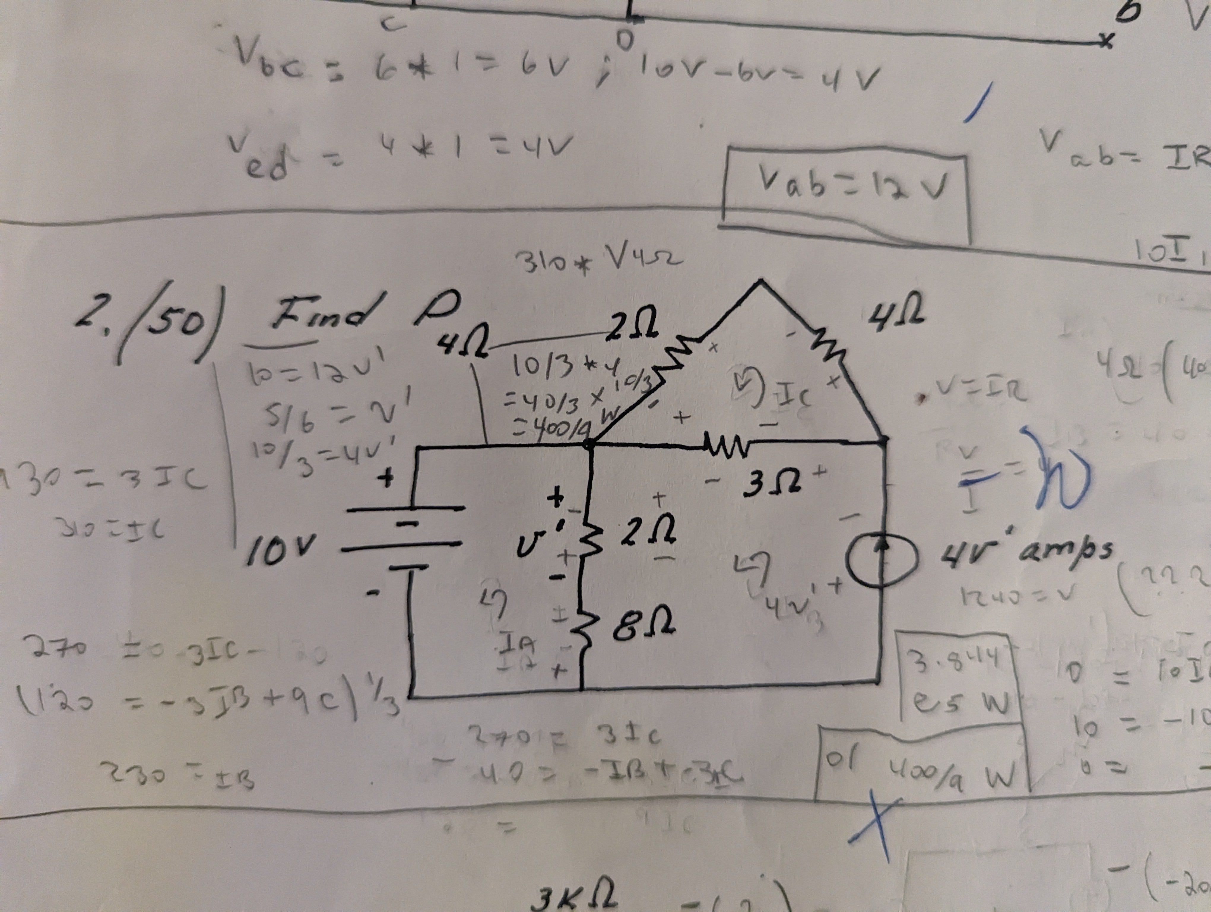 Solved ved =4∗1=4 V | Chegg.com