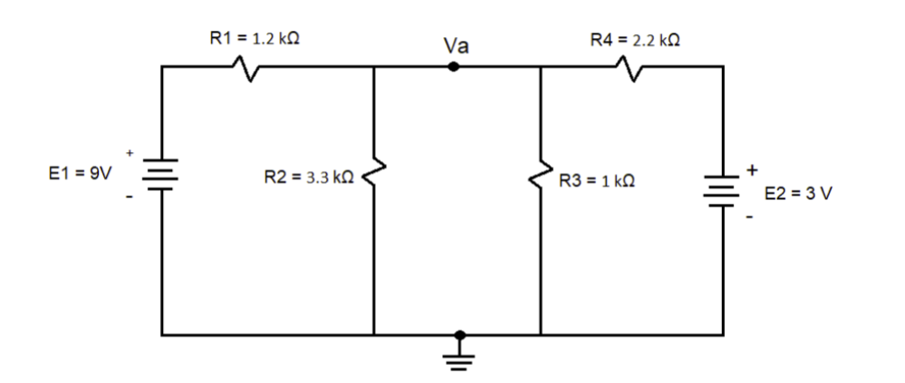 Solved Use nodal analysis to find Va and the current through | Chegg.com