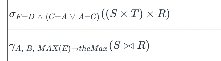 Solved I have 3 relations to consider: R(A,B), S(C,D,E), and | Chegg.com