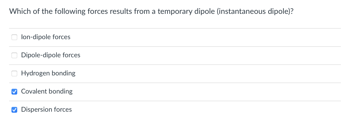 Solved Which of the following forces results from a | Chegg.com