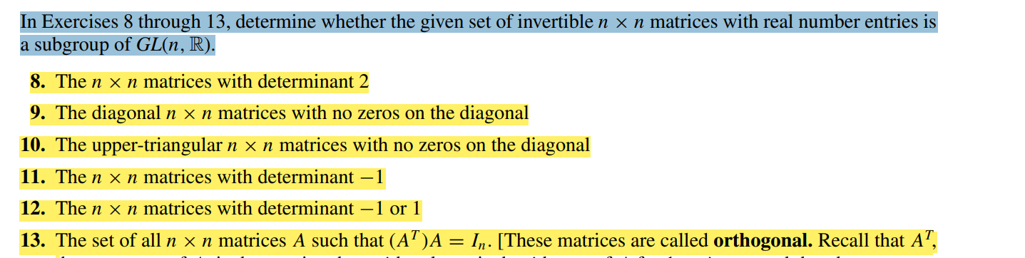 In Exercises 8 ﻿through 13, ﻿determine whether the | Chegg.com