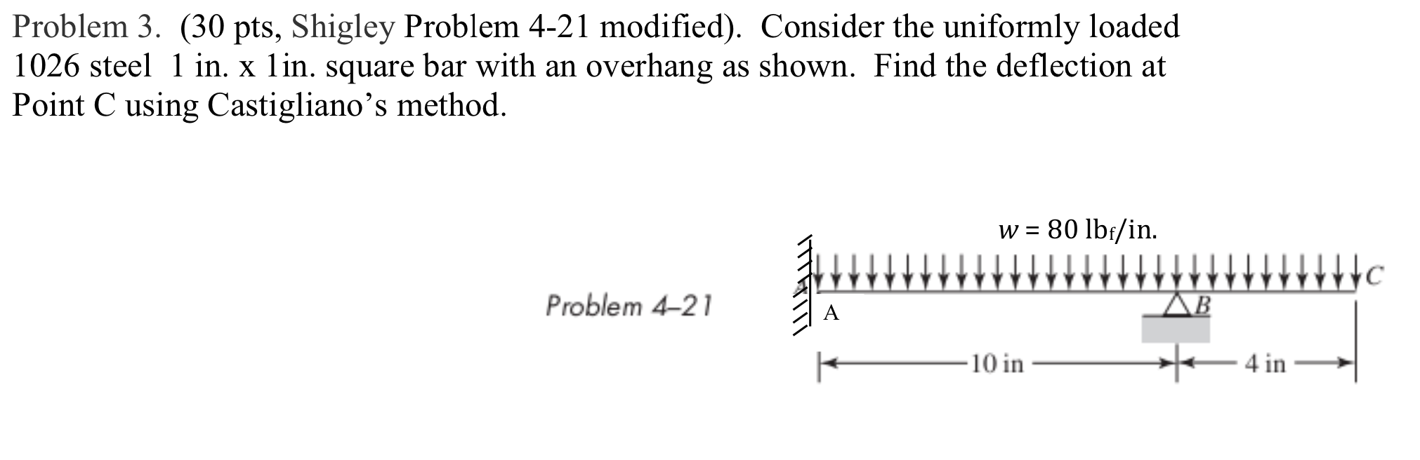 Solved Problem 3. (30 pts, Shigley Problem 4-21 modified). | Chegg.com