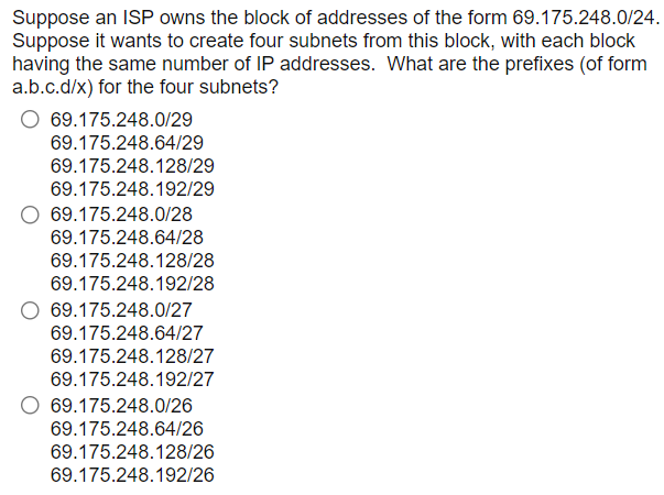 Solved Suppose An Isp Owns The Block Of Addresses Of The