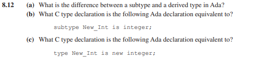 Solved 8.12 (a) What is the difference between a subtype and | Chegg.com