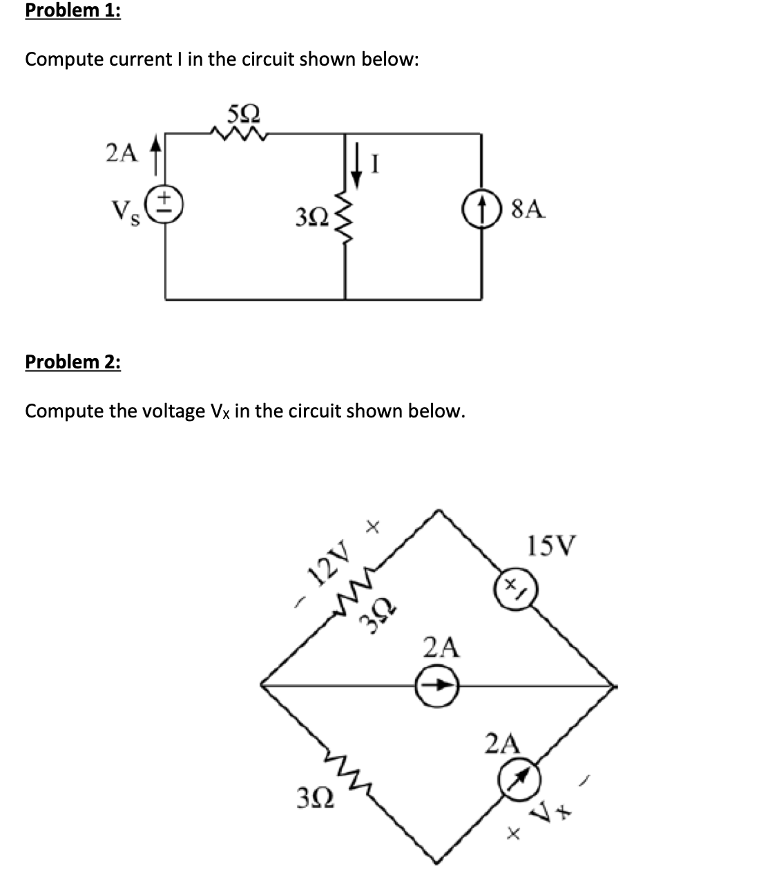 Solved Compute current I in the circuit shown below: Problem | Chegg.com