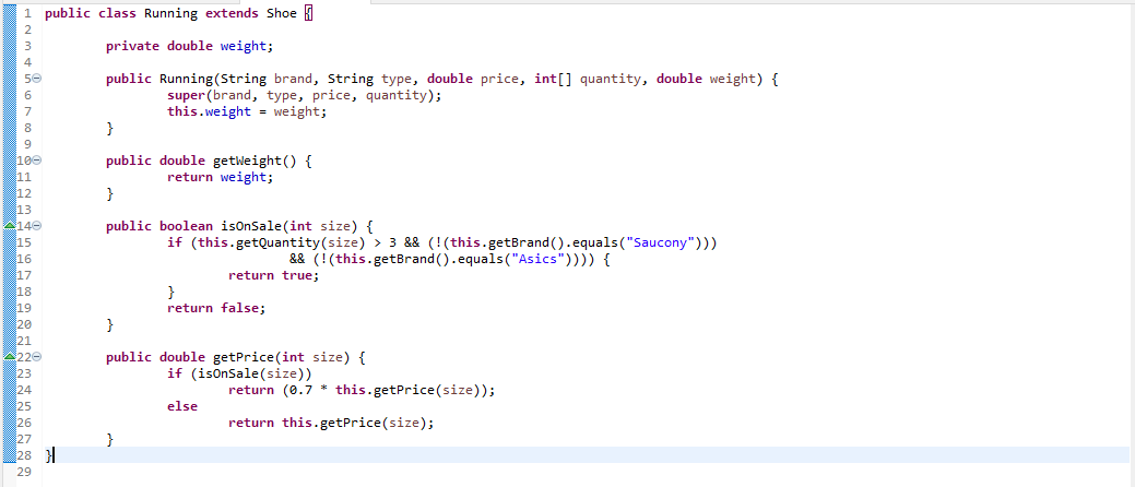 Solved I have created the 4 classes Shoe,Walking,Running,and | Chegg.com