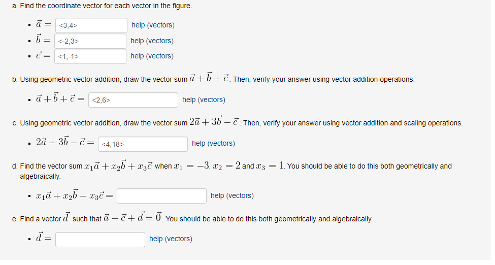Solved (1 point)a. Find the coordinate vector for each | Chegg.com