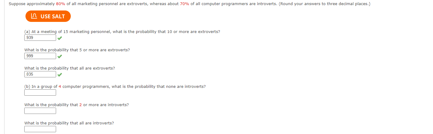 Solved (a) At a meeting of 15 marketing personnel, what is | Chegg.com