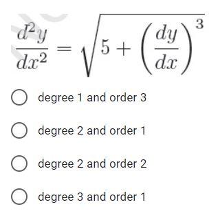 Solved 6. What is the degree and order of the given | Chegg.com