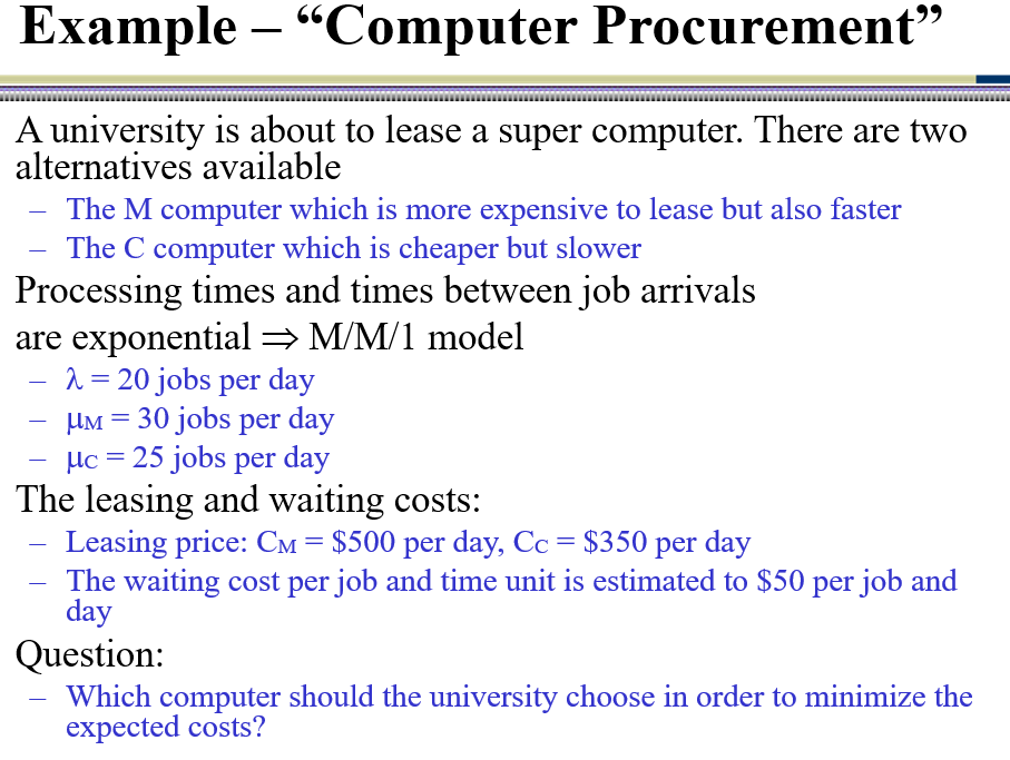 Solved Example - "Computer Procurement" A university is | Chegg.com
