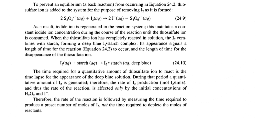 Solved Determination of a Rate Law by the Method of Initial | Chegg.com