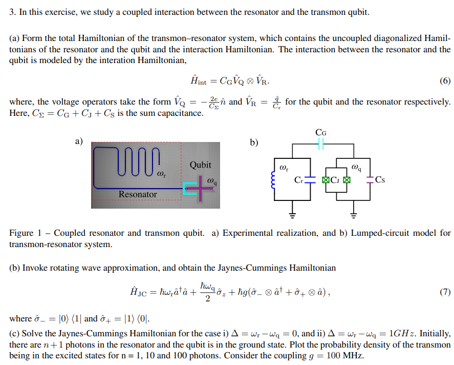 3. In this exercise, we study a coupled interaction | Chegg.com