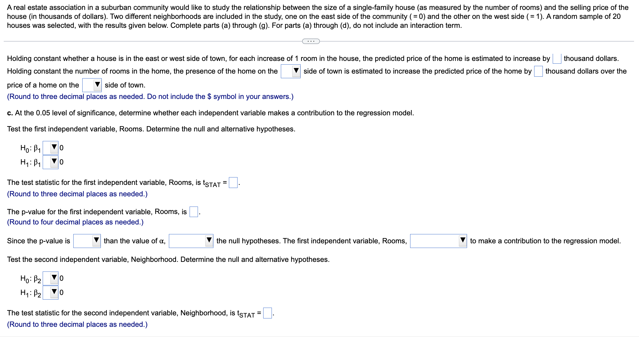 Solved houses was selected, with the results given below. | Chegg.com