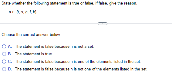 Solved State whether the following statement is true or | Chegg.com