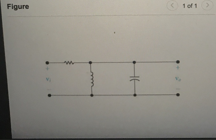 Solved The passive bandpass filter illustrated in the figure | Chegg.com