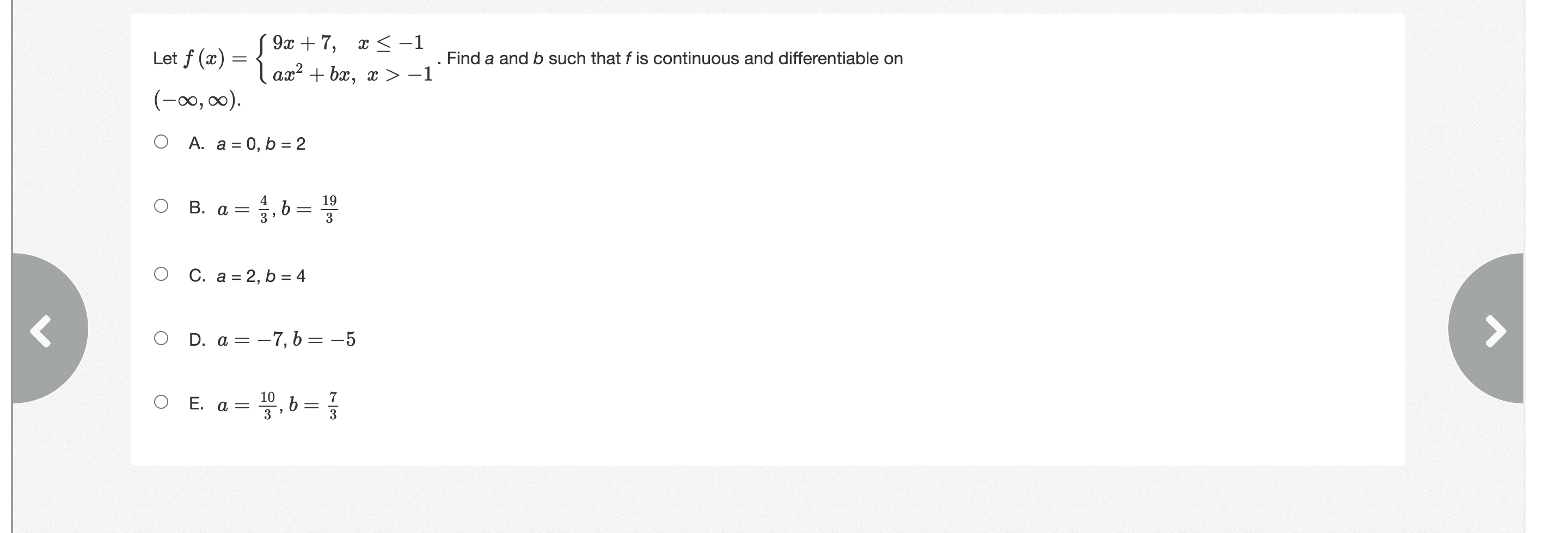 Solved Is f(x)={cos(3x)−4 if x≥0 if x