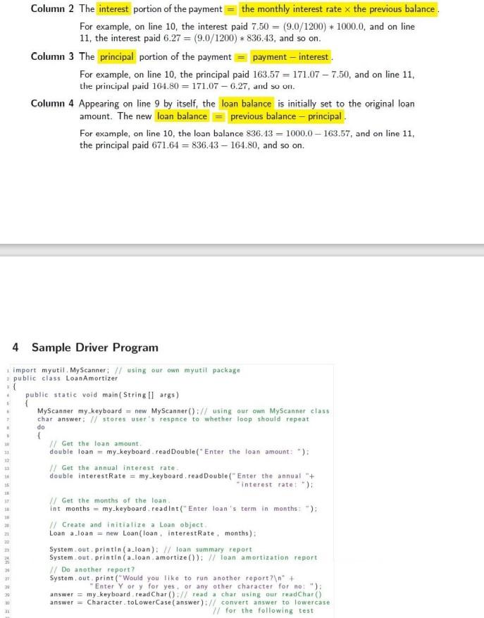 Solved 1 Objectives \$\$: Write a class to model a bank loan | Chegg.com
