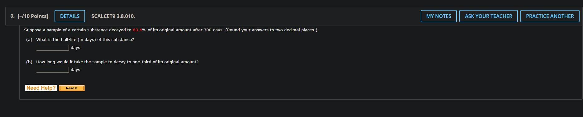 Solved 3. [-/10 Points) DETAILS SCALCET9 3.8.010. MY NOTES | Chegg.com Solved 3. [-/10 Points) DETAILS SCALCET9 3.8.010. MY NOTES | Chegg.com