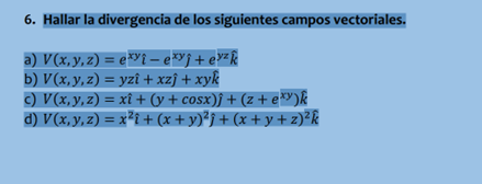 Solved Find the divergence of the following vector | Chegg.com
