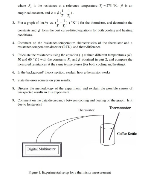 Solved TEMPERATURE MEASUREMENT A. Thermistor Objectives 1. | Chegg.com