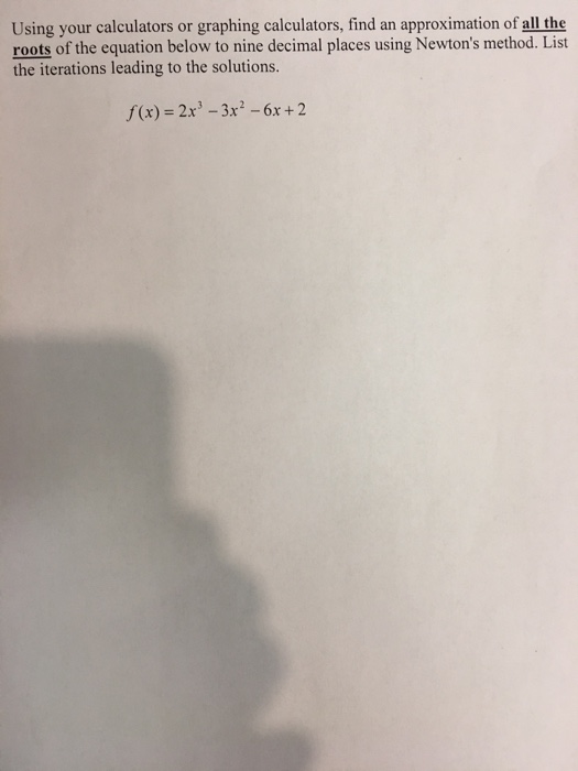 Solved Using your calculators or graphing calculators, find | Chegg.com