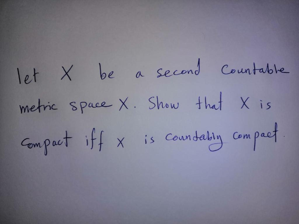 Solved let X be second Countable metric space X. Show that X | Chegg.com