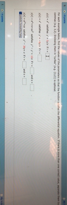 Solved For each example below, find the values of the commas | Chegg.com