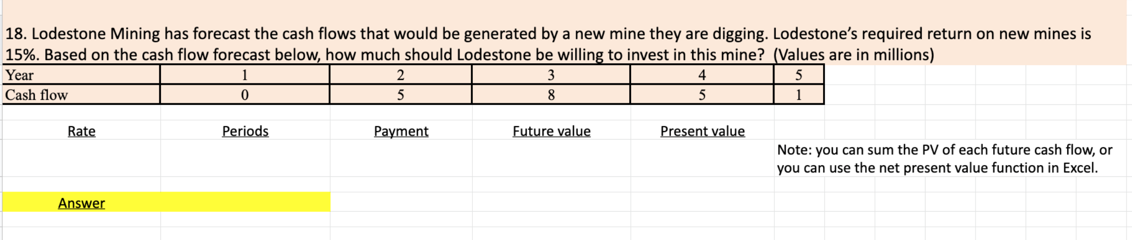 Solved Can someone show me the correct excel formula to | Chegg.com