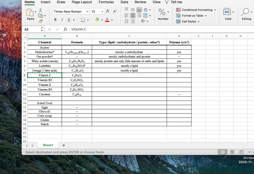 Solved Home Insert Draw Page Layout Formulas Data Review | Chegg.com