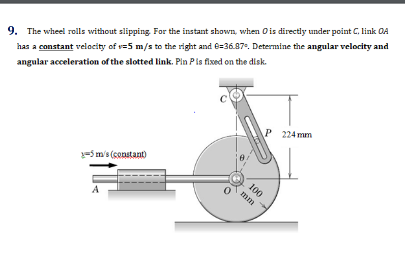 Solved The wheel rolls without slipping. For the instant | Chegg.com