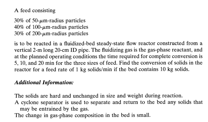 A feed consisting \( 30 \% \) ﻿of \( 50-\mu \) | Chegg.com
