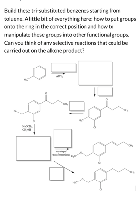 Solved Build these tri-substituted benzenes starting | Chegg.com
